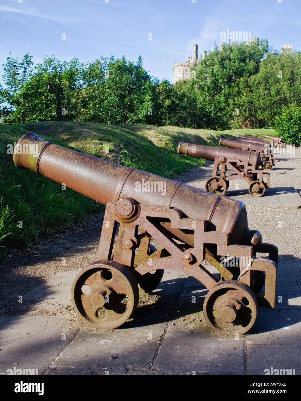 The cannon battery at Culzean castle Ayrshire Scotland Stock Photo - Alamy
