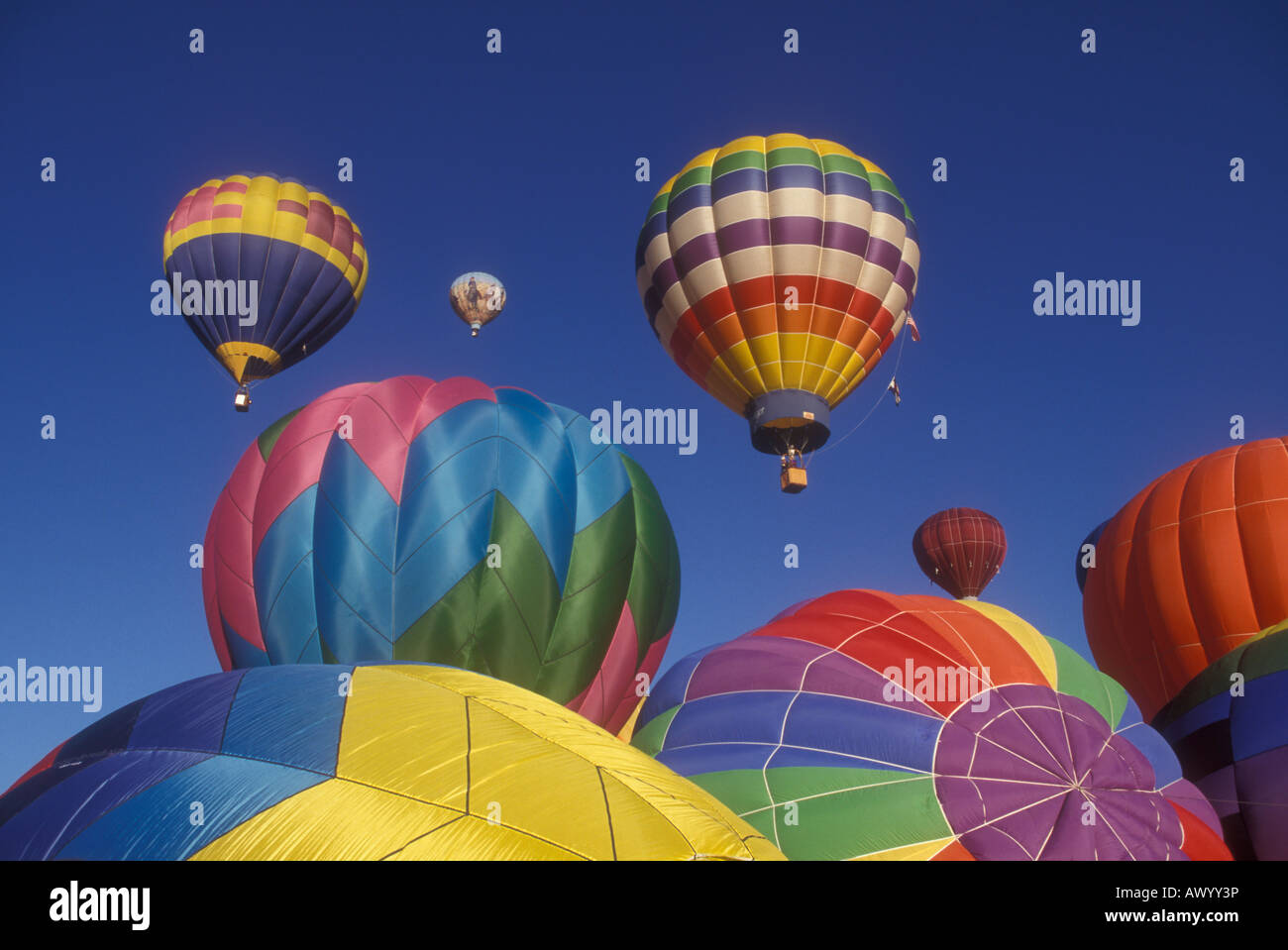 Hot Air Balloons aloft Stock Photo - Alamy