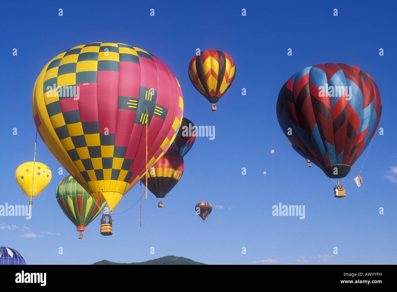 Hot Air Balloons aloft Stock Photo - Alamy