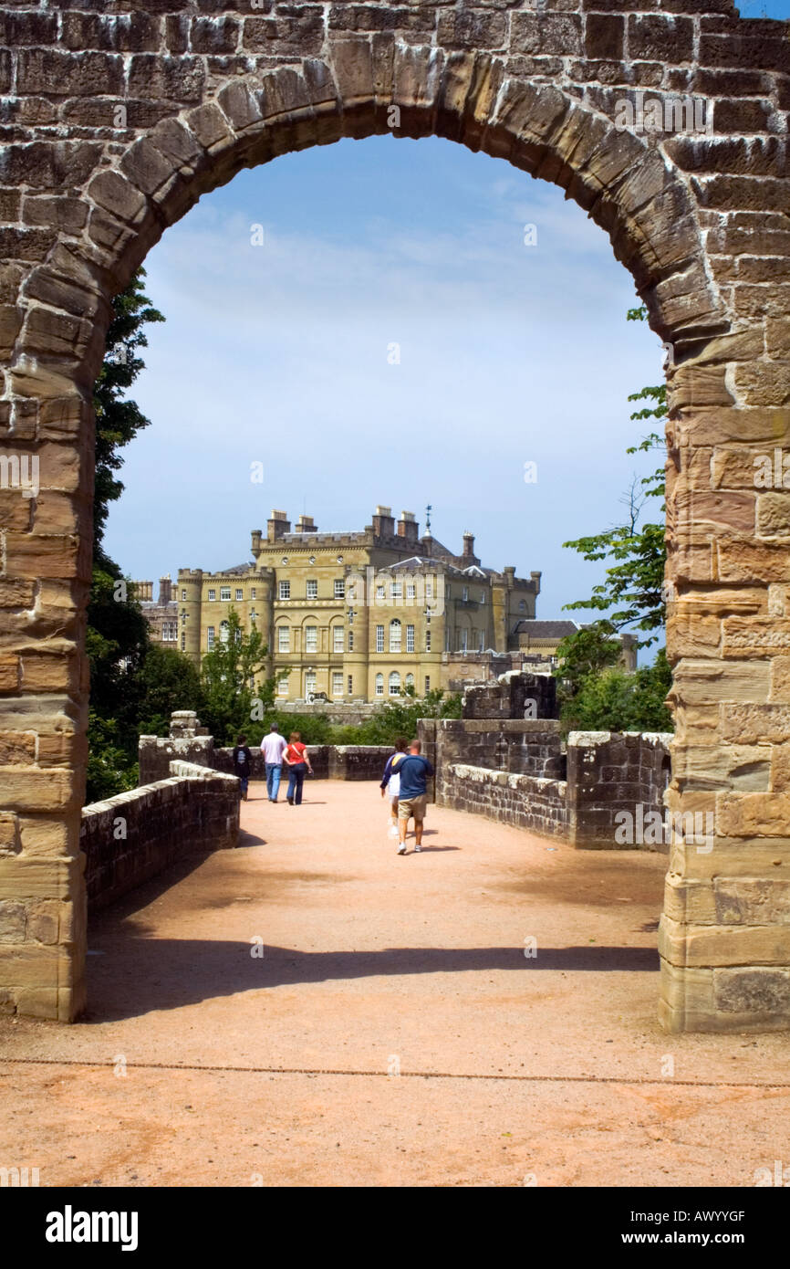 An archway entrance to Culzean castle gardens south Ayrshire Scotland ...
