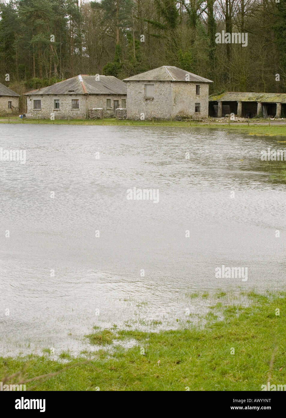 Flooding at Sandside near Arnside UK caused by high spring tides and ...