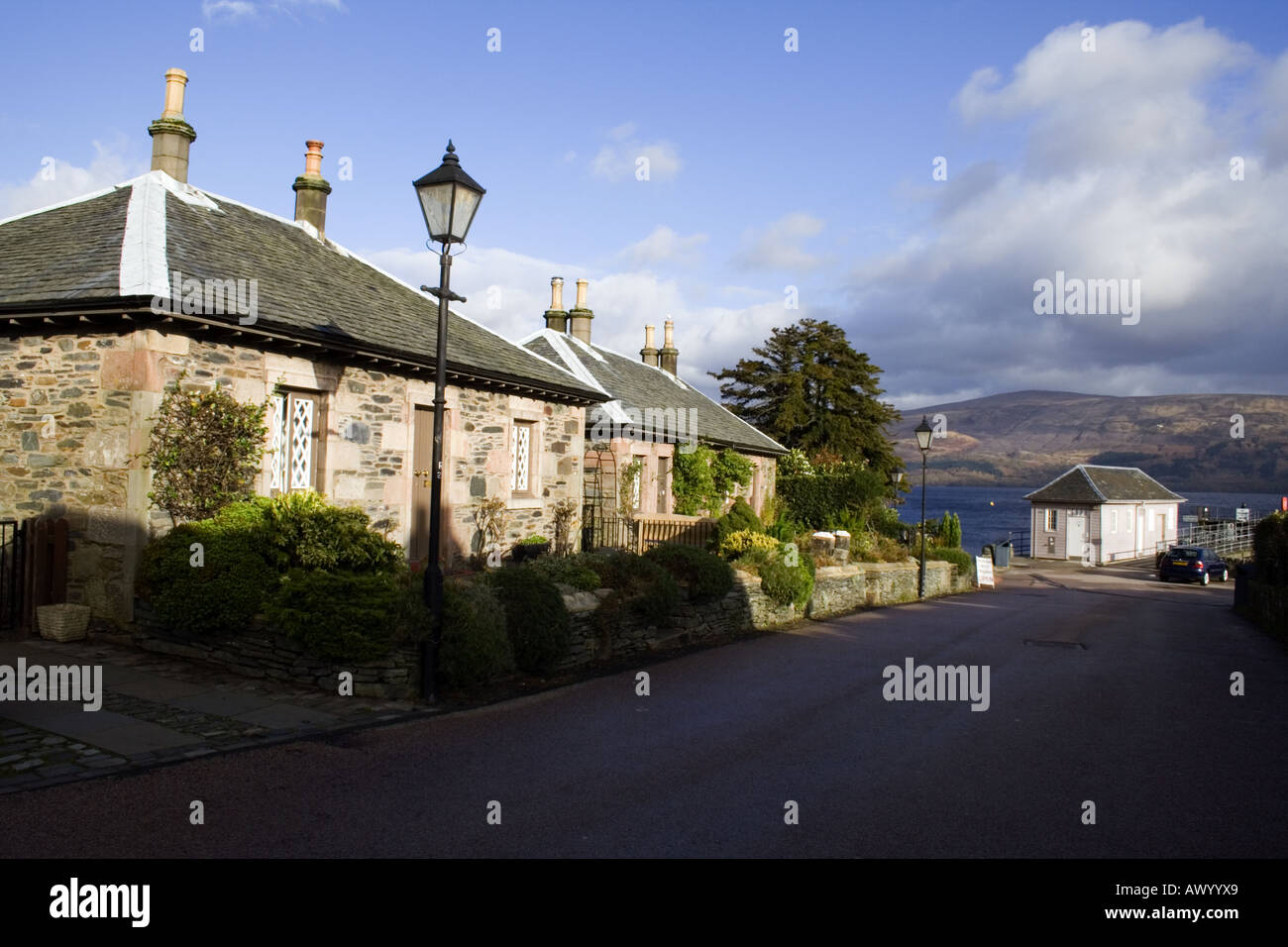 The village of Luss on the western shore of loch Lomond Stock Photo - Alamy