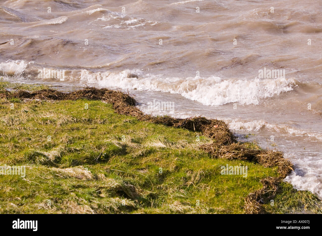 Flooding at Sandside near Arnside UK caused by high spring tides and ...