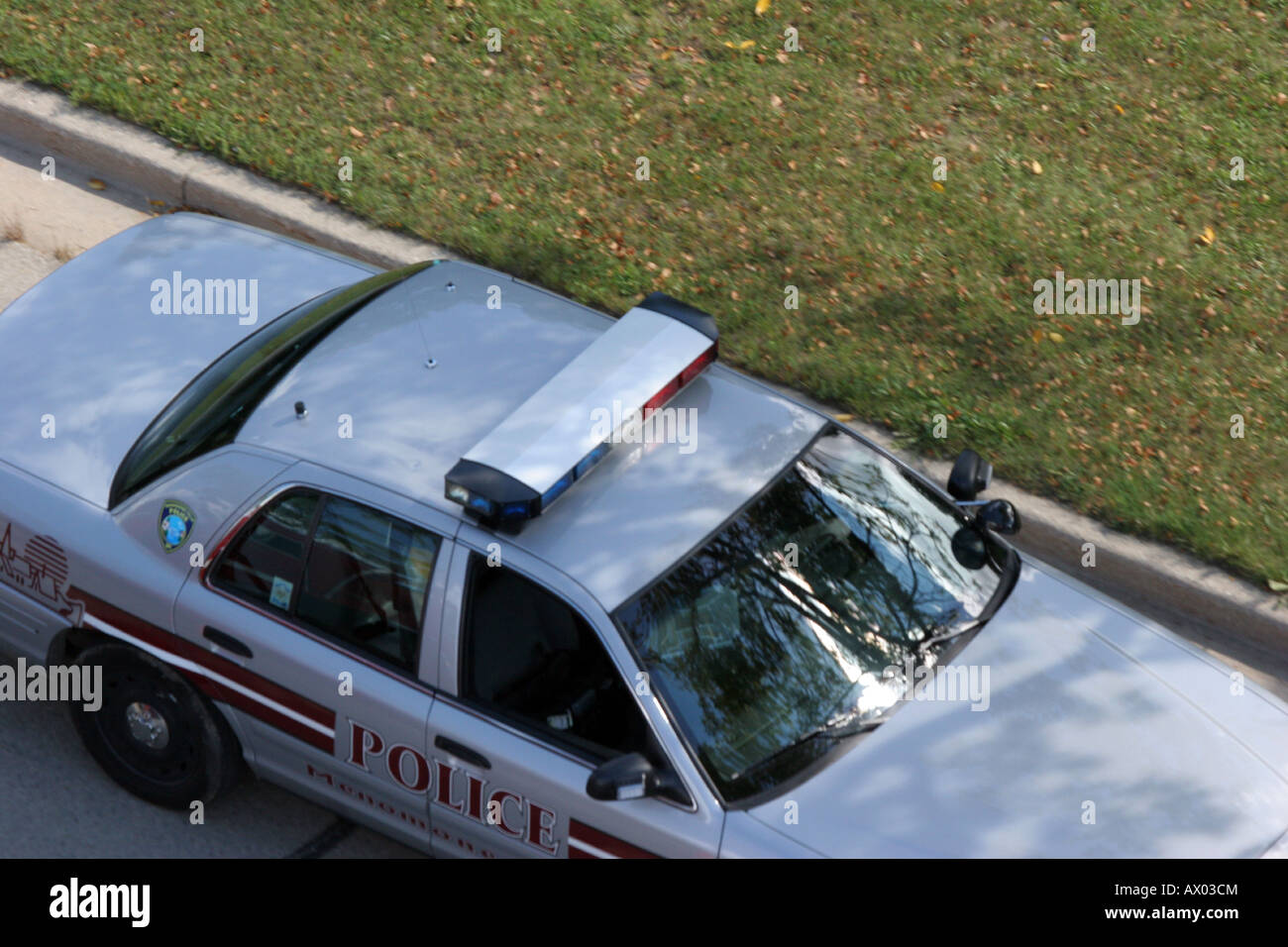 A police car responding to a call on the road Stock Photo - Alamy