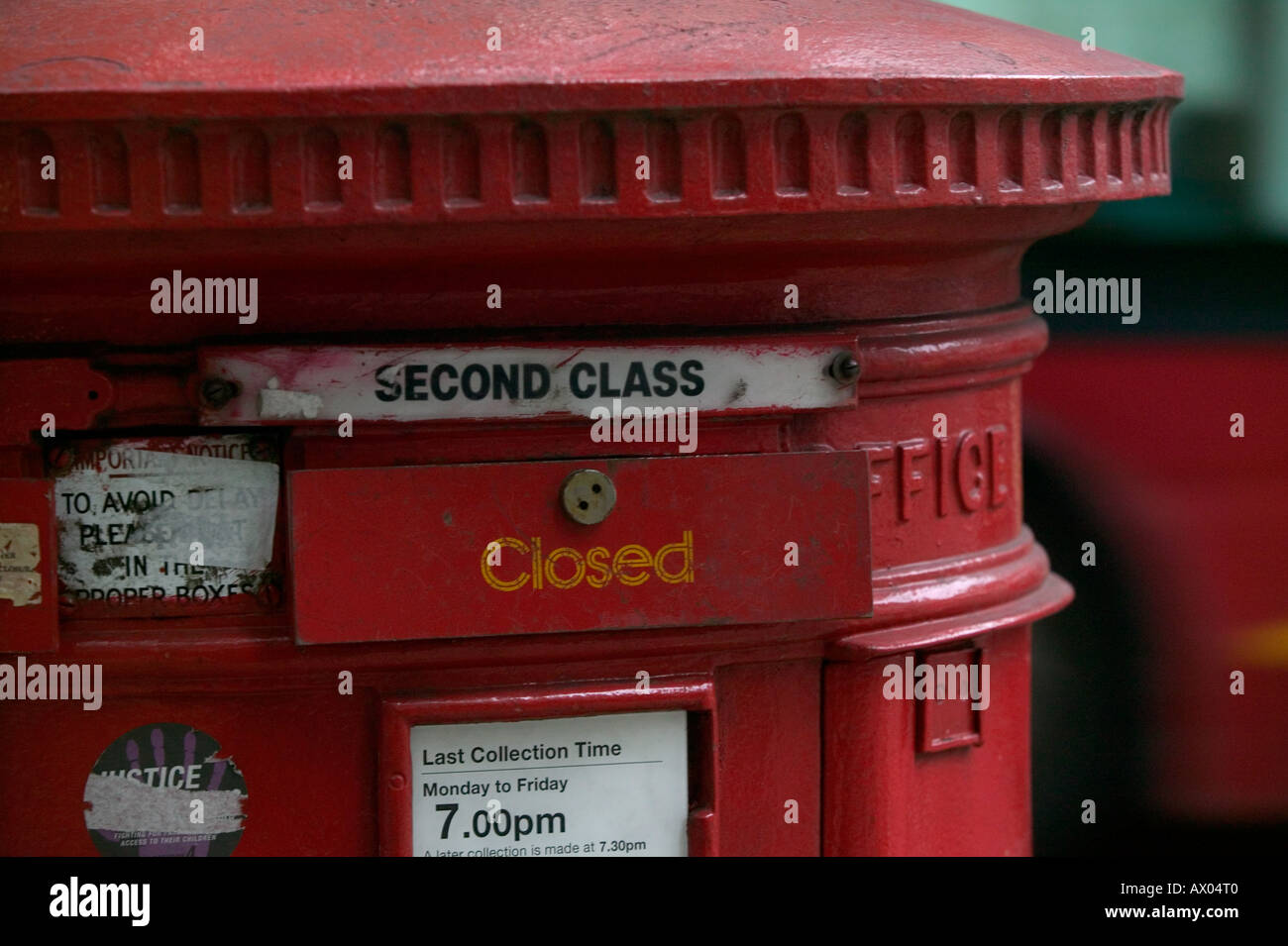 Closed post box in UK Stock Photo - Alamy