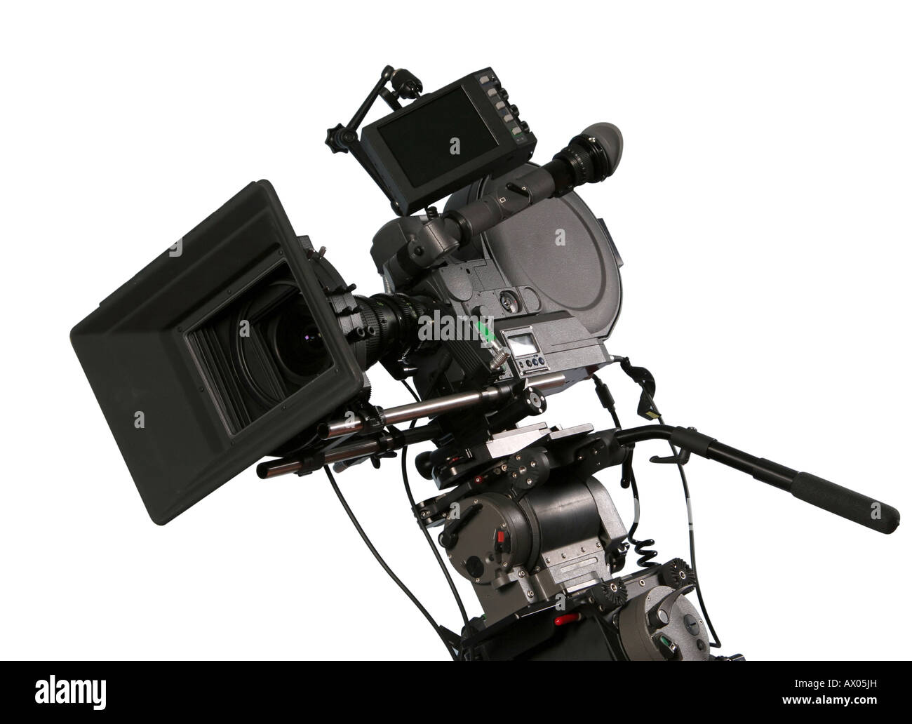 Black cinematograph camera isolateted on white background Stock Photo ...