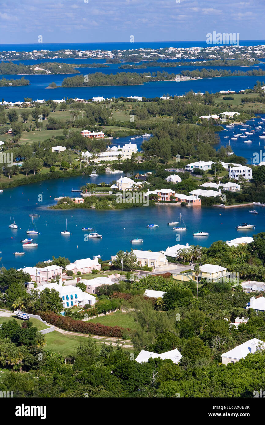 Bermuda, view from Gibbs Hill overlooking Southampton Parish Stock ...
