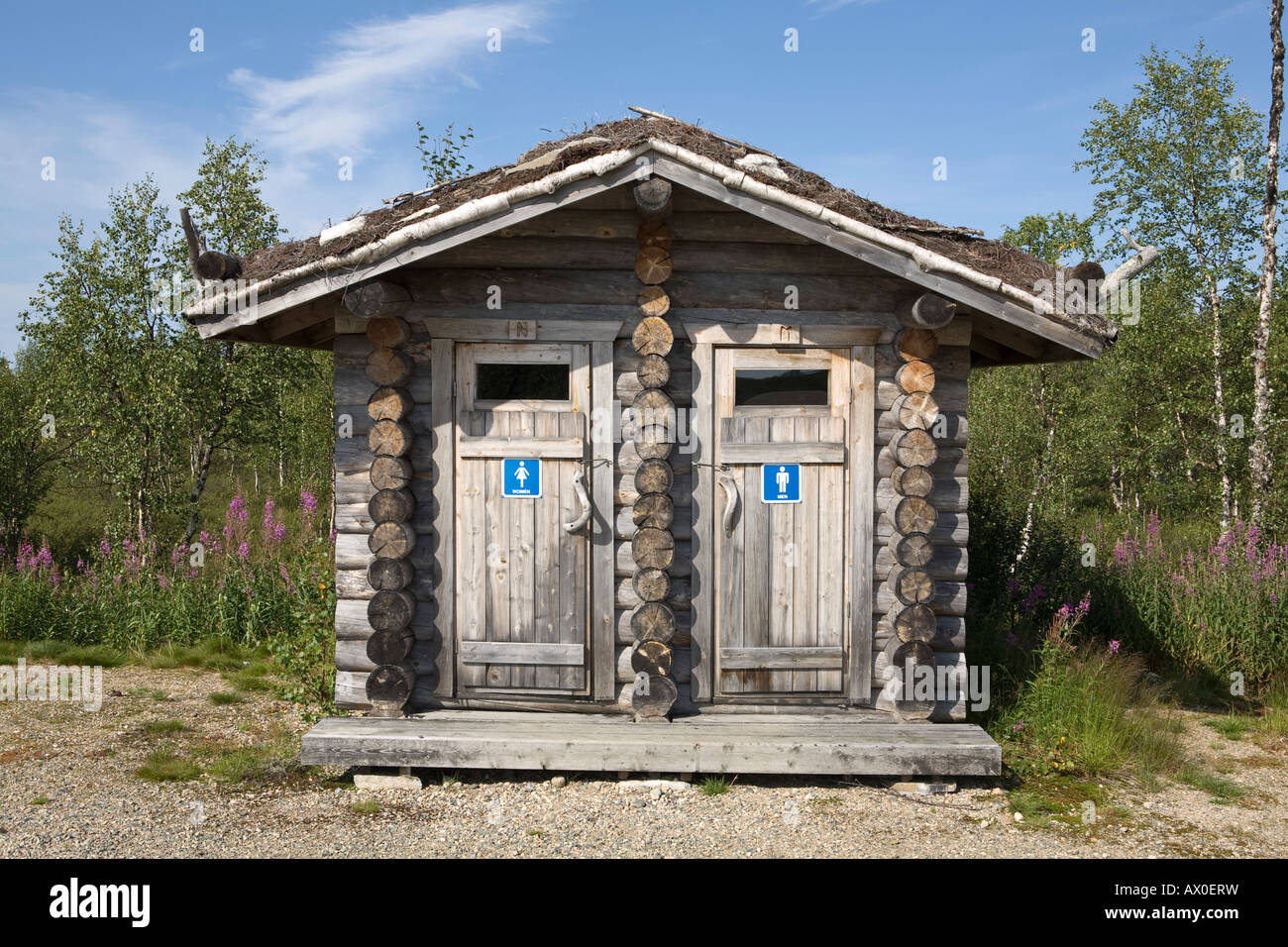 Roadside Toilet, Lemmenjoki National Park, Arctic Circle, Lapland ...