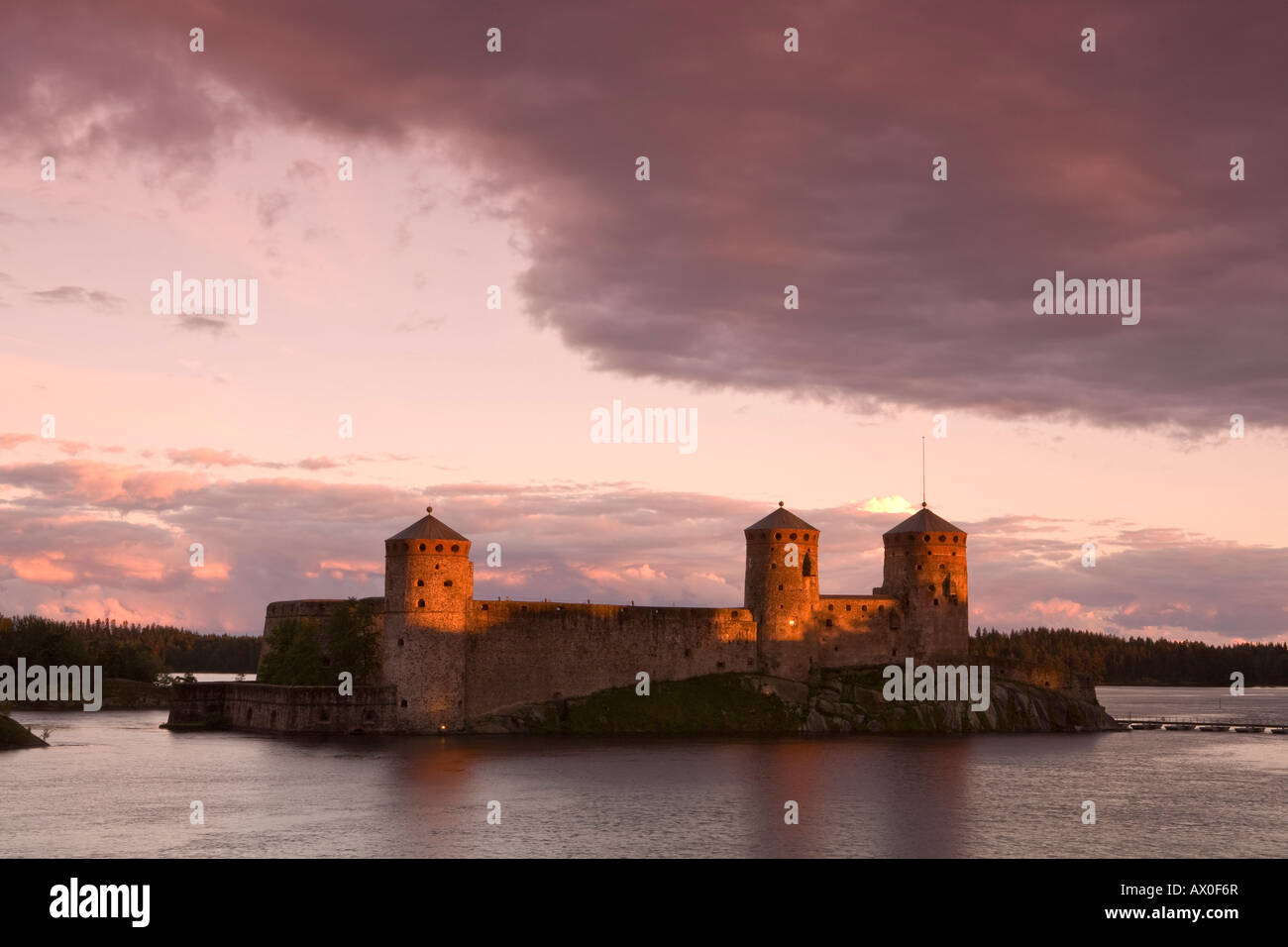 Olavinlinna Castle, Savonlinna, Eastern Finland, Finland Stock Photo ...