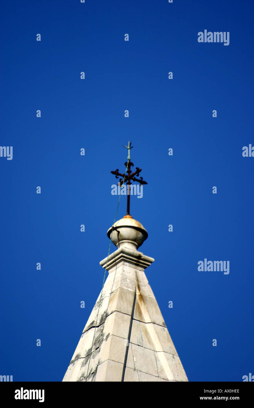 Church steeple with wind directional arrows Stock Photo - Alamy
