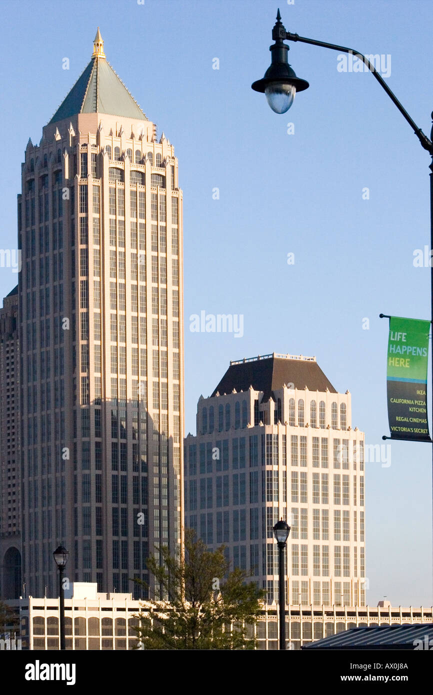 Skyline from Atlantic station on opening night Stock Photo - Alamy