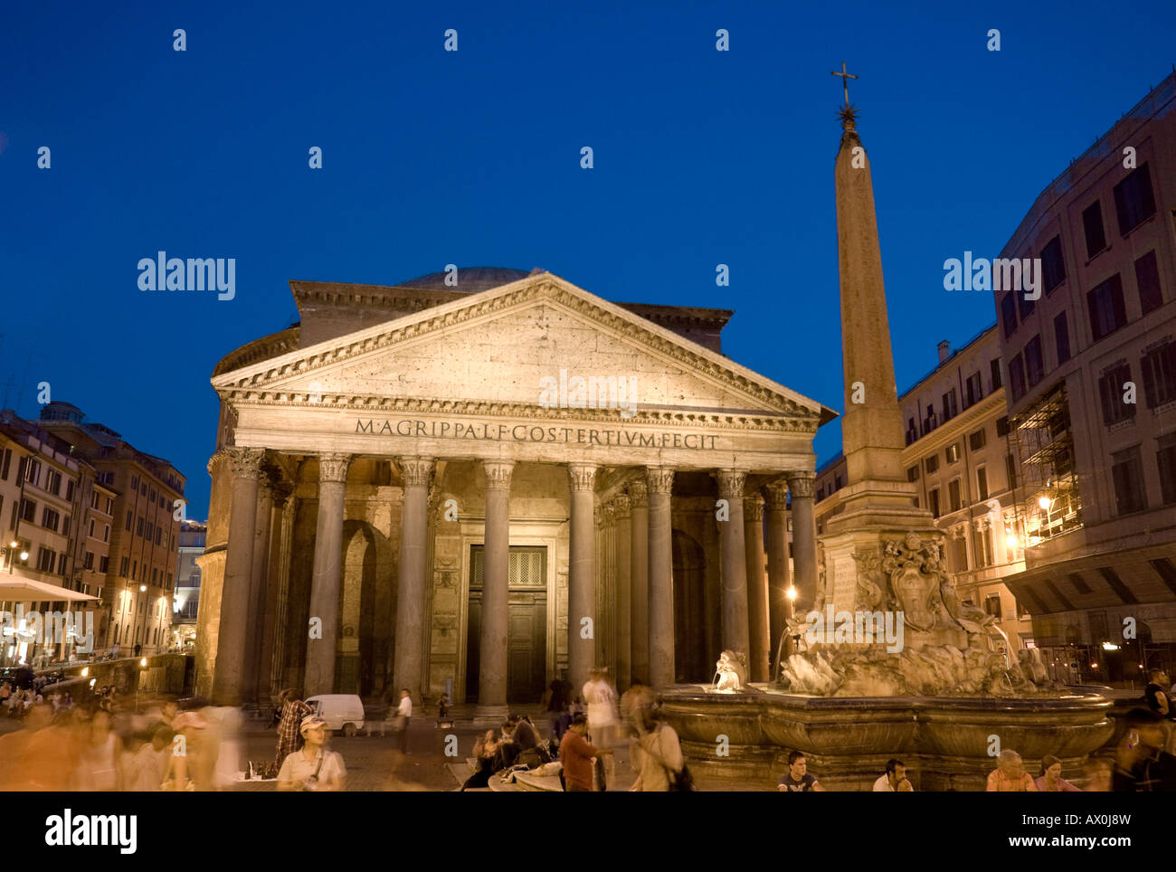 Pantheon and Piazza della Rotunda/Piazza del Rotonda, Rome, Italy Stock ...