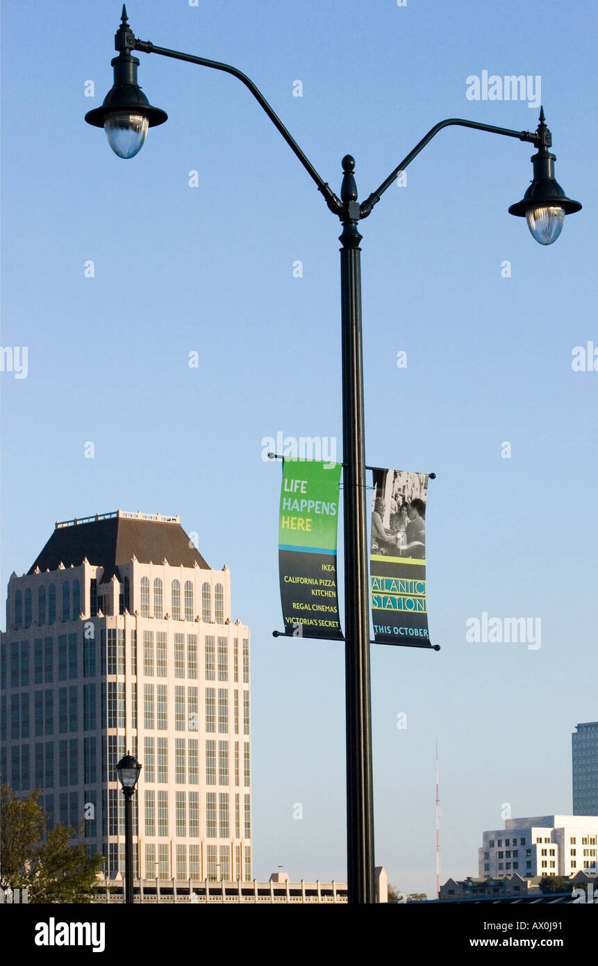 Skyline from Atlantic station on opening night Stock Photo - Alamy