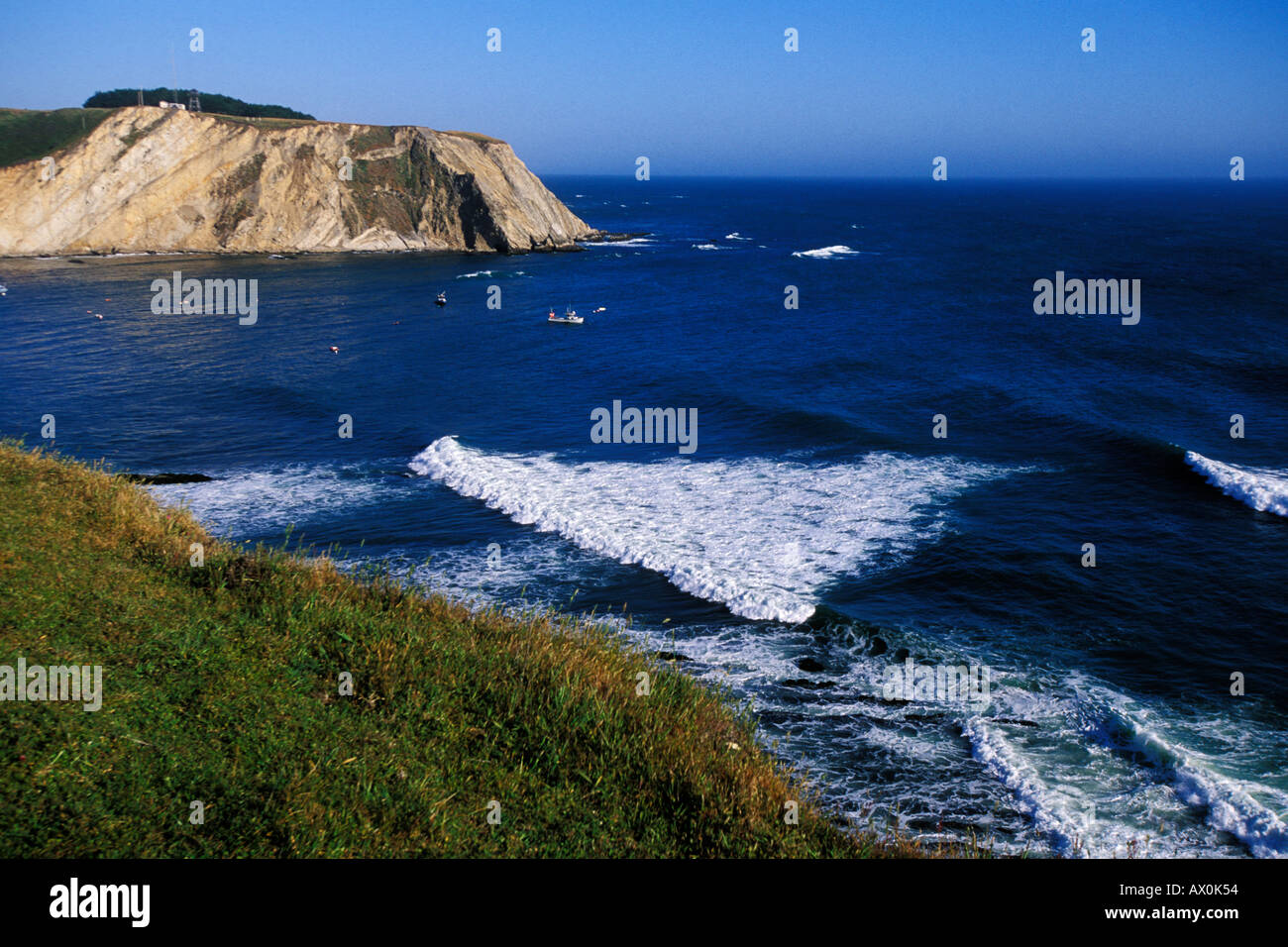 California, Point Arena, Coastal bluffs and Arena Cove Stock Photo - Alamy