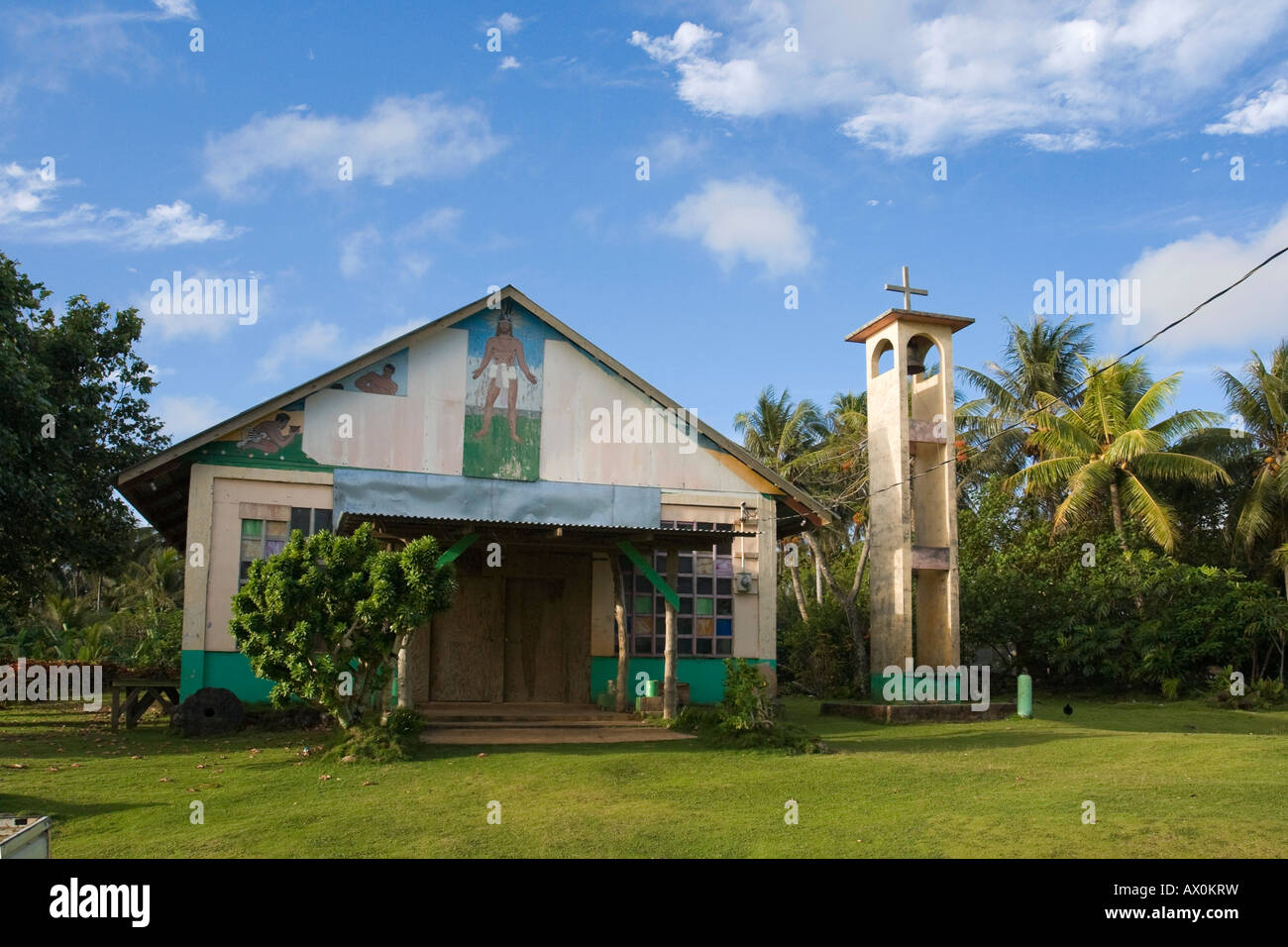 Church, Wanyan Village, Yap, Federated States of Micronesia Stock Photo ...