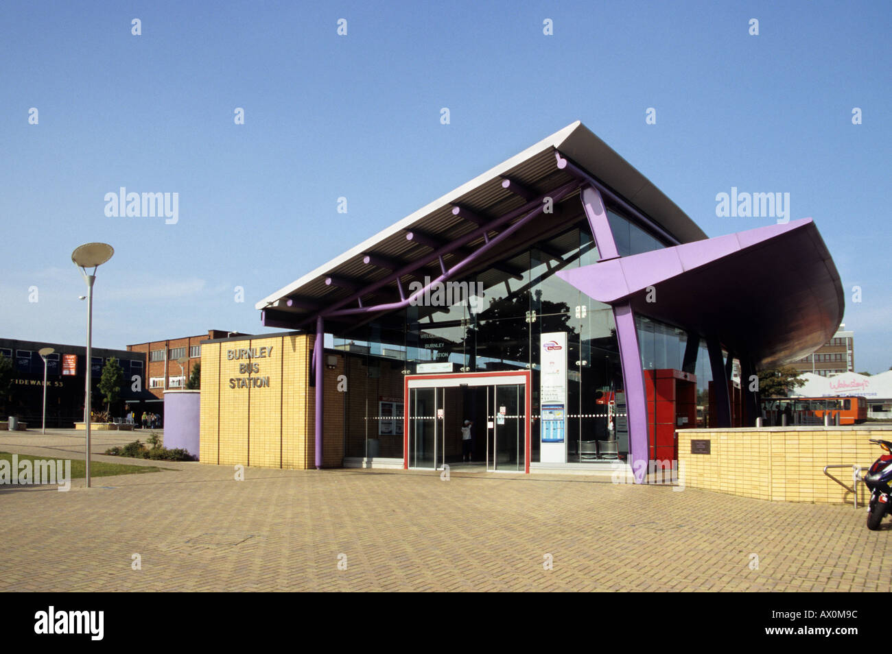 Burnley bus and coach station in the centre of town Stock Photo - Alamy