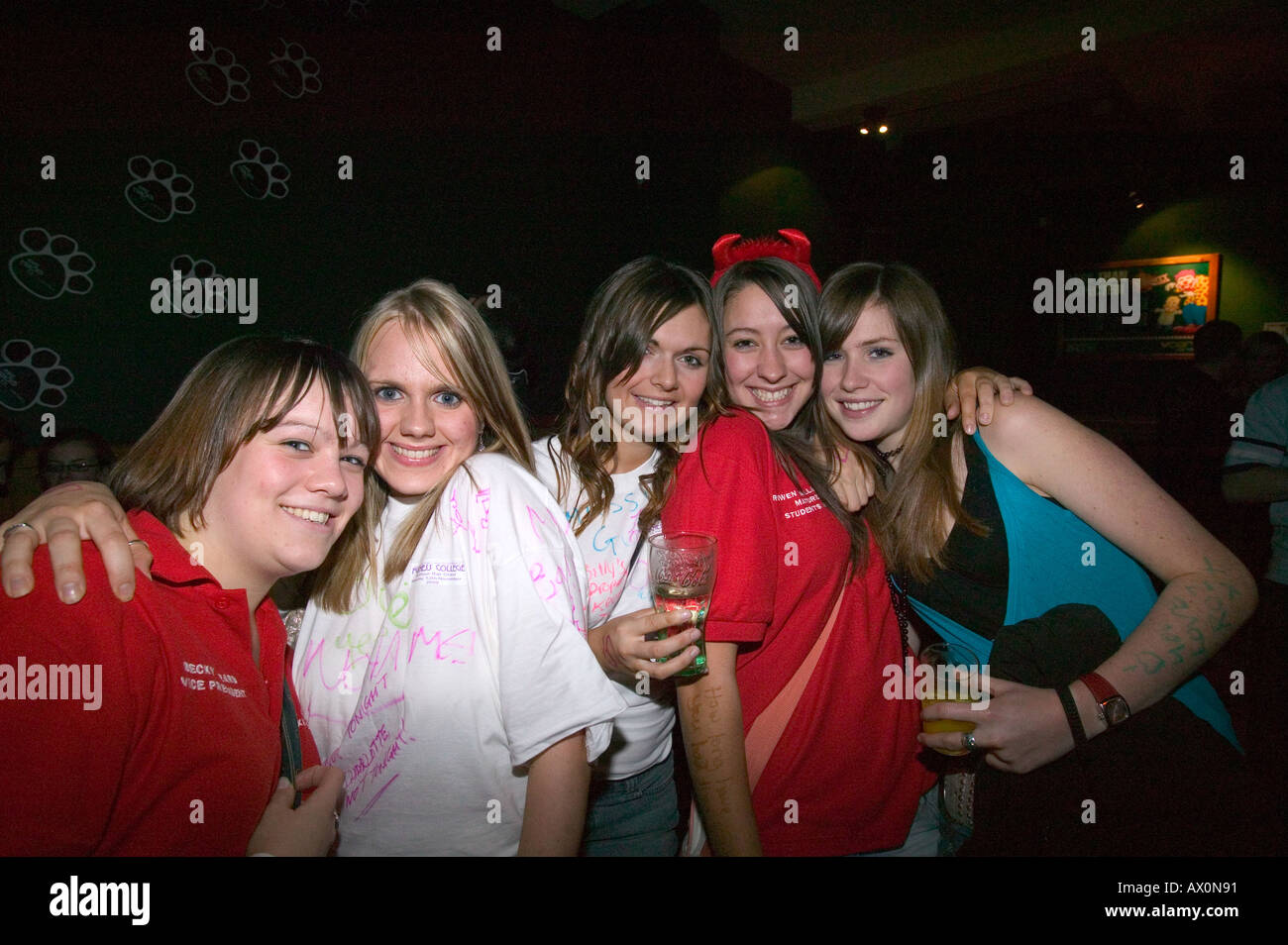 students celebrating and binge drinking in a pub in Lancaster city ...