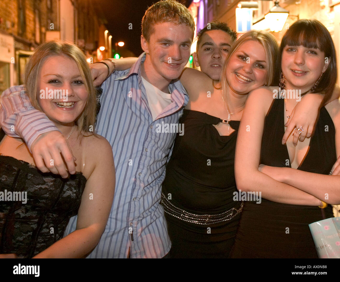 a group of friends out on the town on a saturday night in Lancaster ...