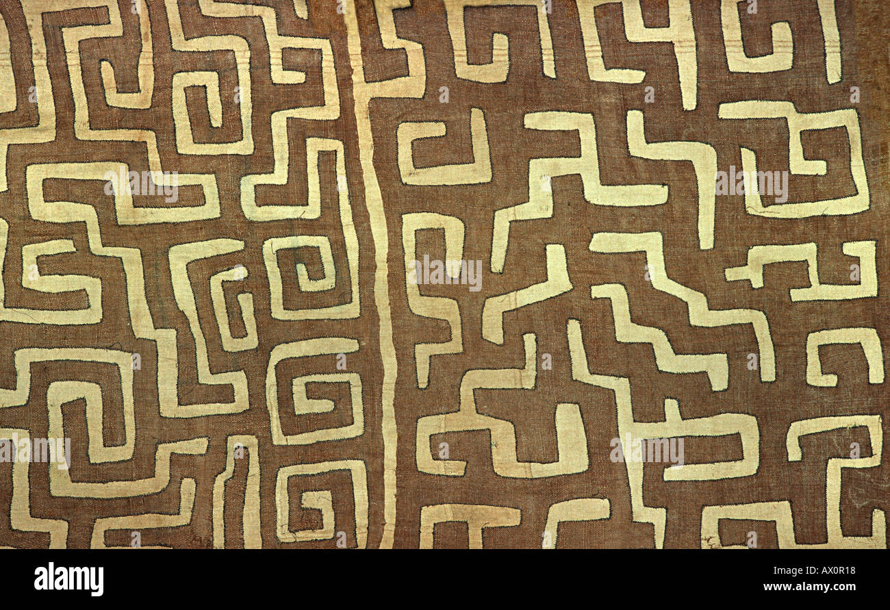 Woven raffia textile from The Democratic Republic of Congo DRC formerly ...