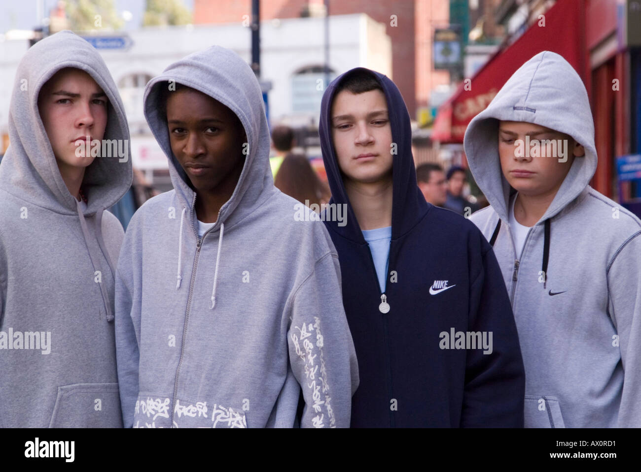 3563 Four Hoods Model released Stock Photo - Alamy