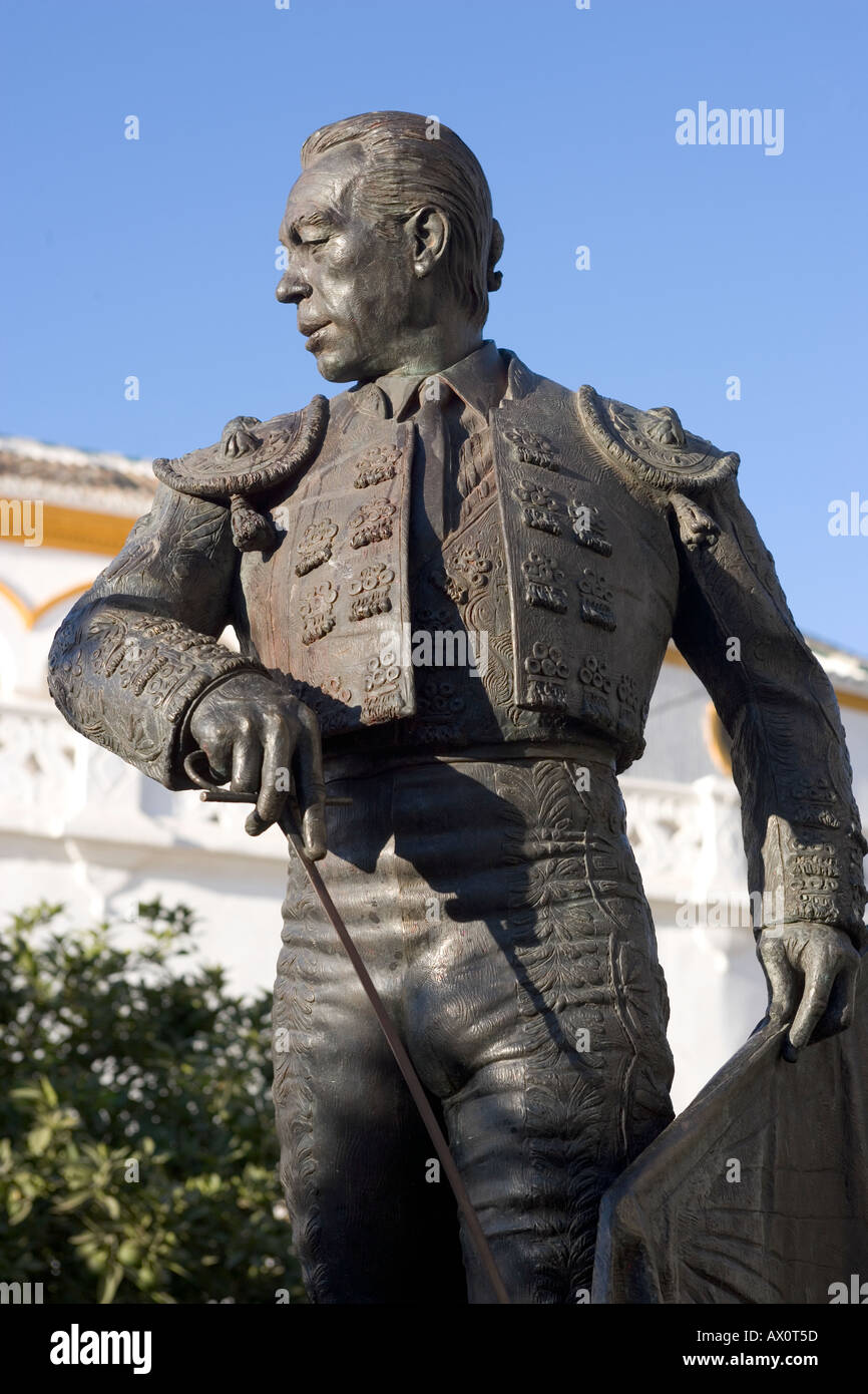 Bullfighter Statue of Carro Romero La Maestranza Bullring Seville Spain ...