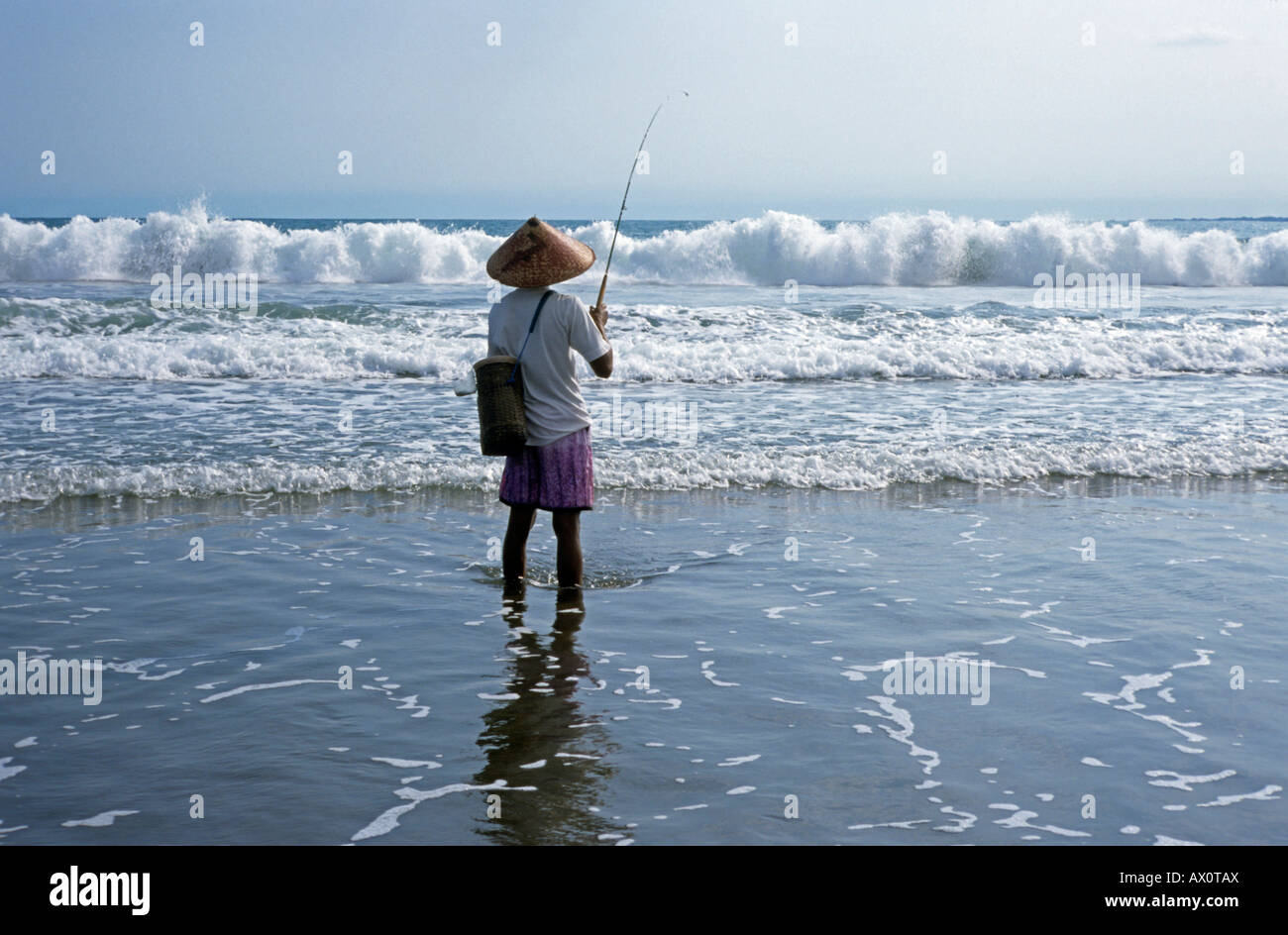 Fisherman on the beach, Java, Indonesia, Southeast Asia Stock Photo - Alamy