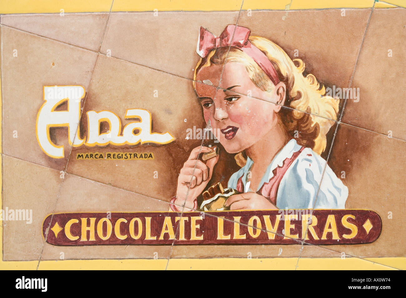 Spanish Chocolate Advert Stock Photo - Alamy