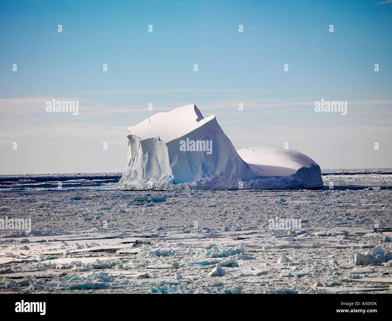 Iceberg off the coast of Franklin Island, seen from a ship, Antarctica ...