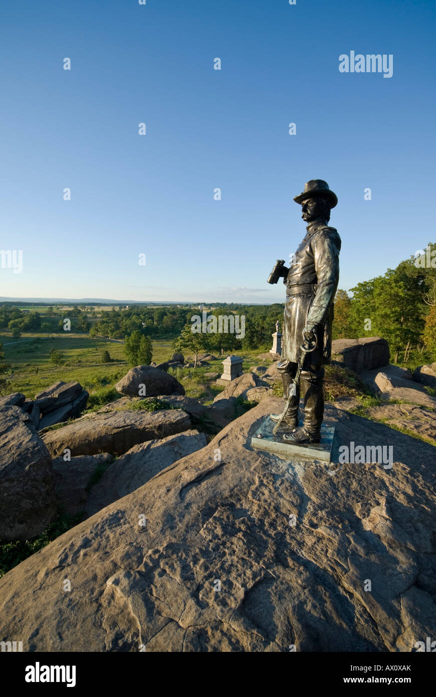 USA, Pennsylvania, Gettysburg, Little Roundtop Hill, Little Roundtop ...