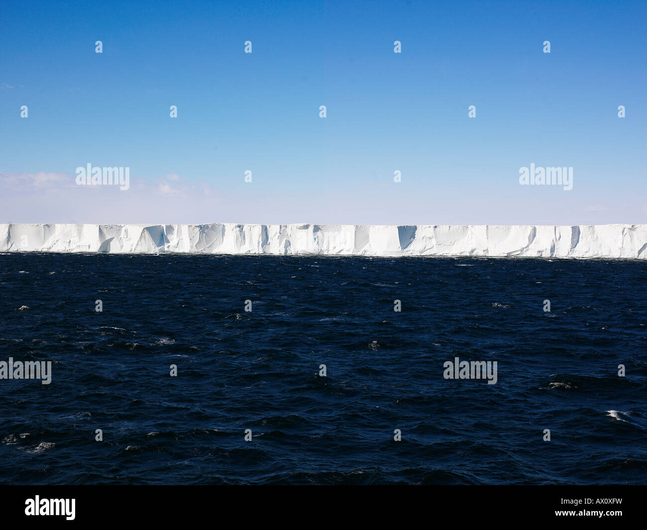 Ross Ice Shelf, edge ranging from 40 to 80 metres (130-260 feet) high ...