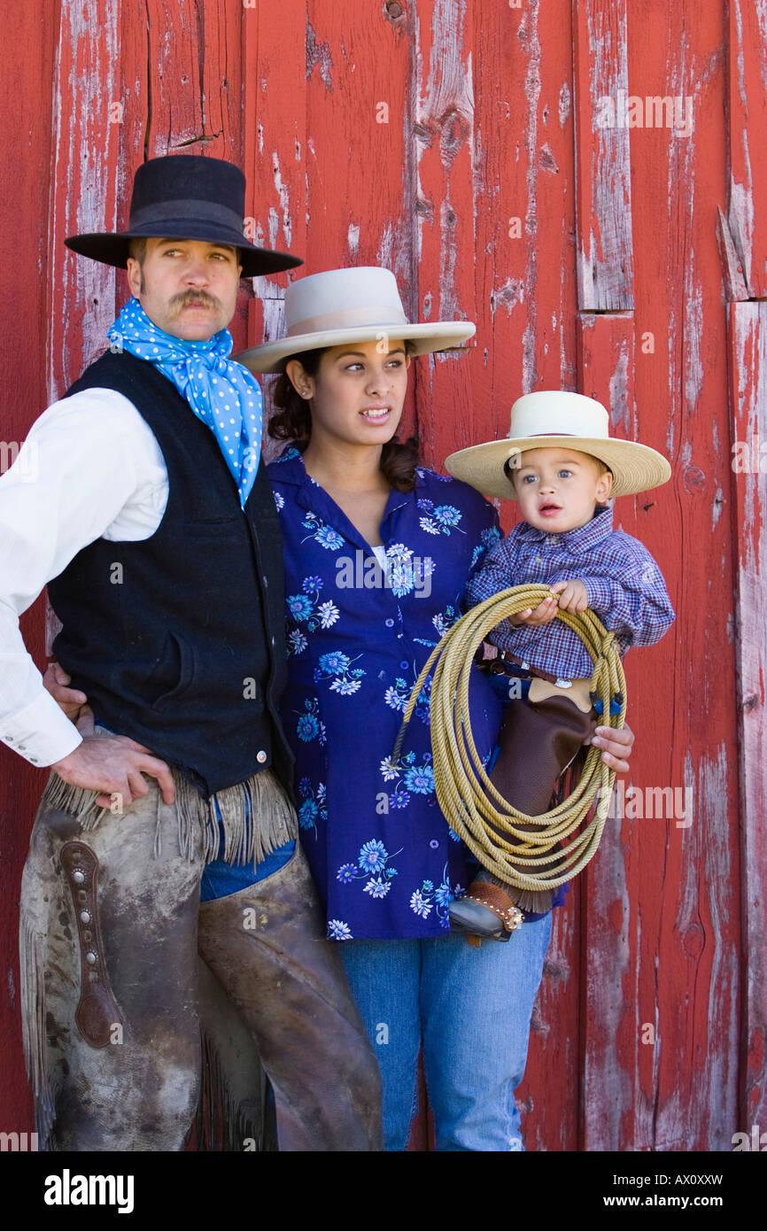 Cowboy-family, wildwest, Oregon, USA Stock Photo - Alamy