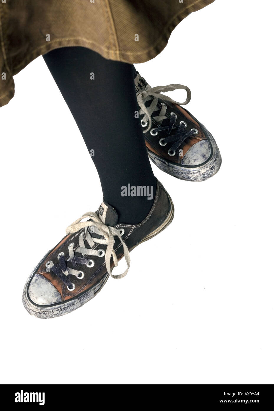 Womans feet on white background Stock Photo - Alamy