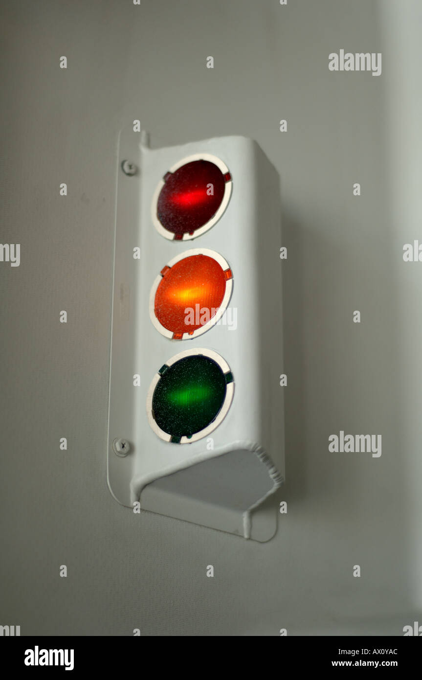 Traffic light in aircraft interior Stock Photo - Alamy