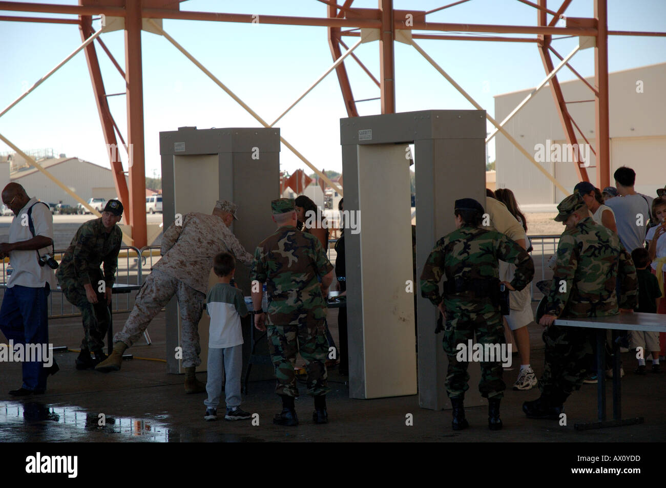 Security check point at Edwards Air Force Base Open House and Air Show ...