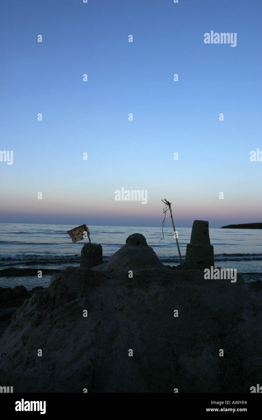 Sand castle on a beach In Gotland Sweden Stock Photo - Alamy