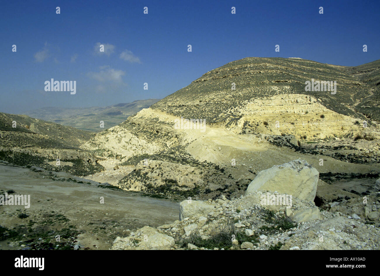 Jordan Arid Valley Between Tafila And Kerak Stock Photo - Alamy