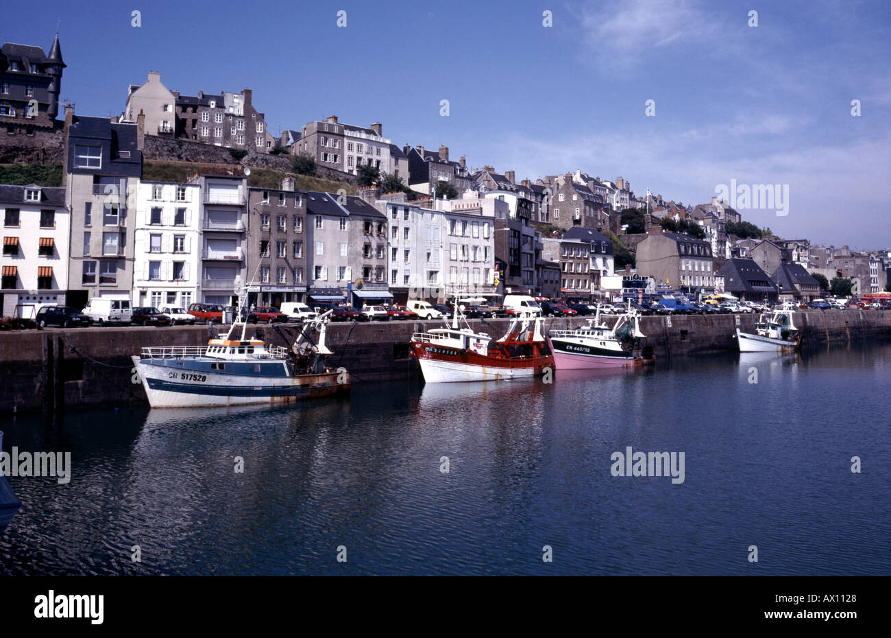 Granville Normandy France Europe fishing boats in dock Stock Photo - Alamy
