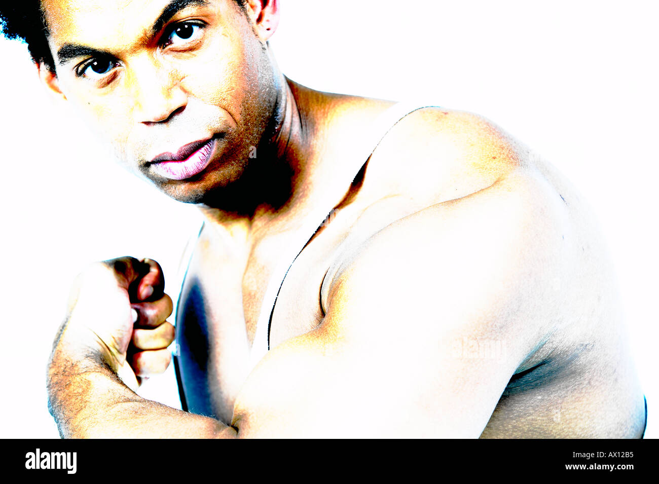 Male and showing off and muscles hi-res stock photography and images ...