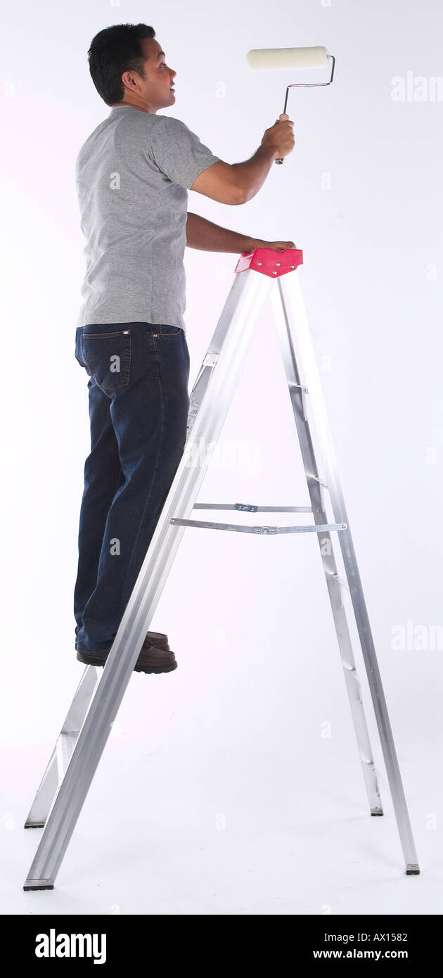 Man painting a82 Stock Photo - Alamy