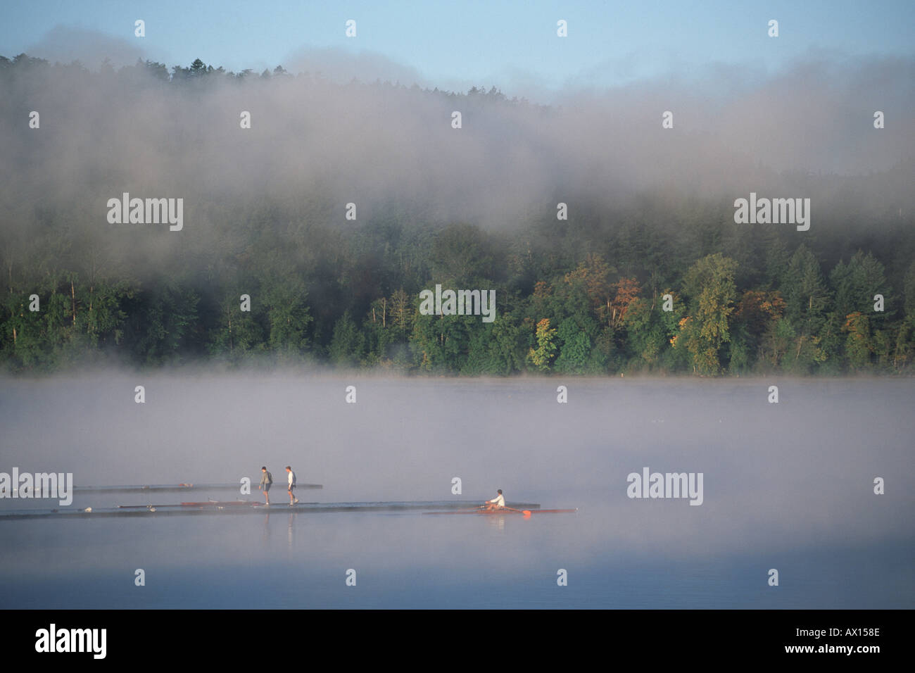 Canada British Columbia Vancouver Island Victoria Elk Lake rowers in ... Canada British Columbia Vancouver Island Victoria Elk Lake rowers in ...