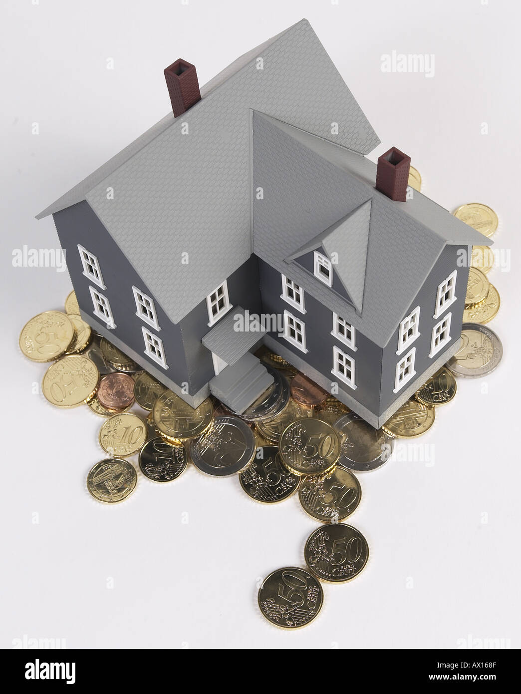 Miniature House Coins BE 2 Stock Photo - Alamy