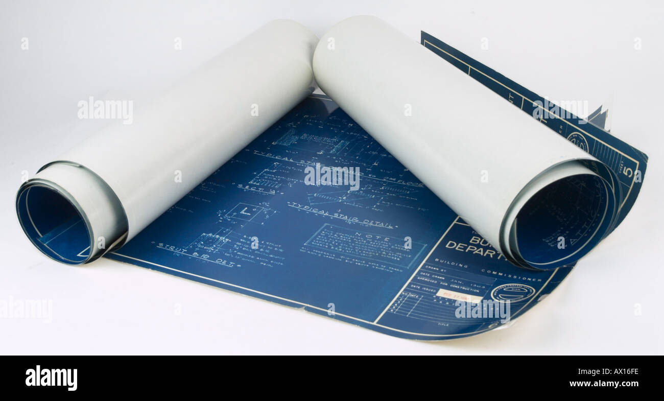 Roll of Diagrams BE Stock Photo - Alamy