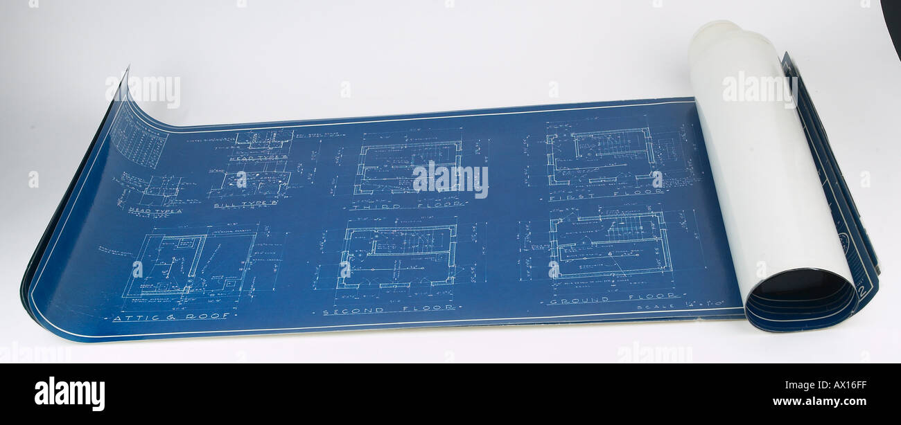 Roll of Diagrams BE 4 Stock Photo - Alamy