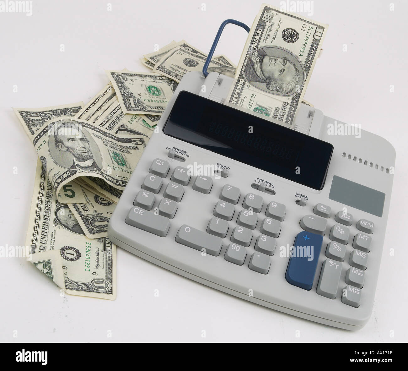 Calculator paper printer hi-res stock photography and images - Alamy