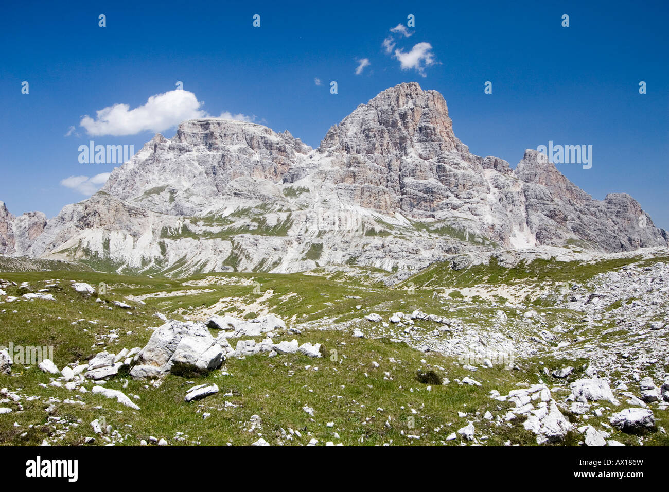 View of mountain formation, Dolomites, Italian Alps, Italy, Europe ...