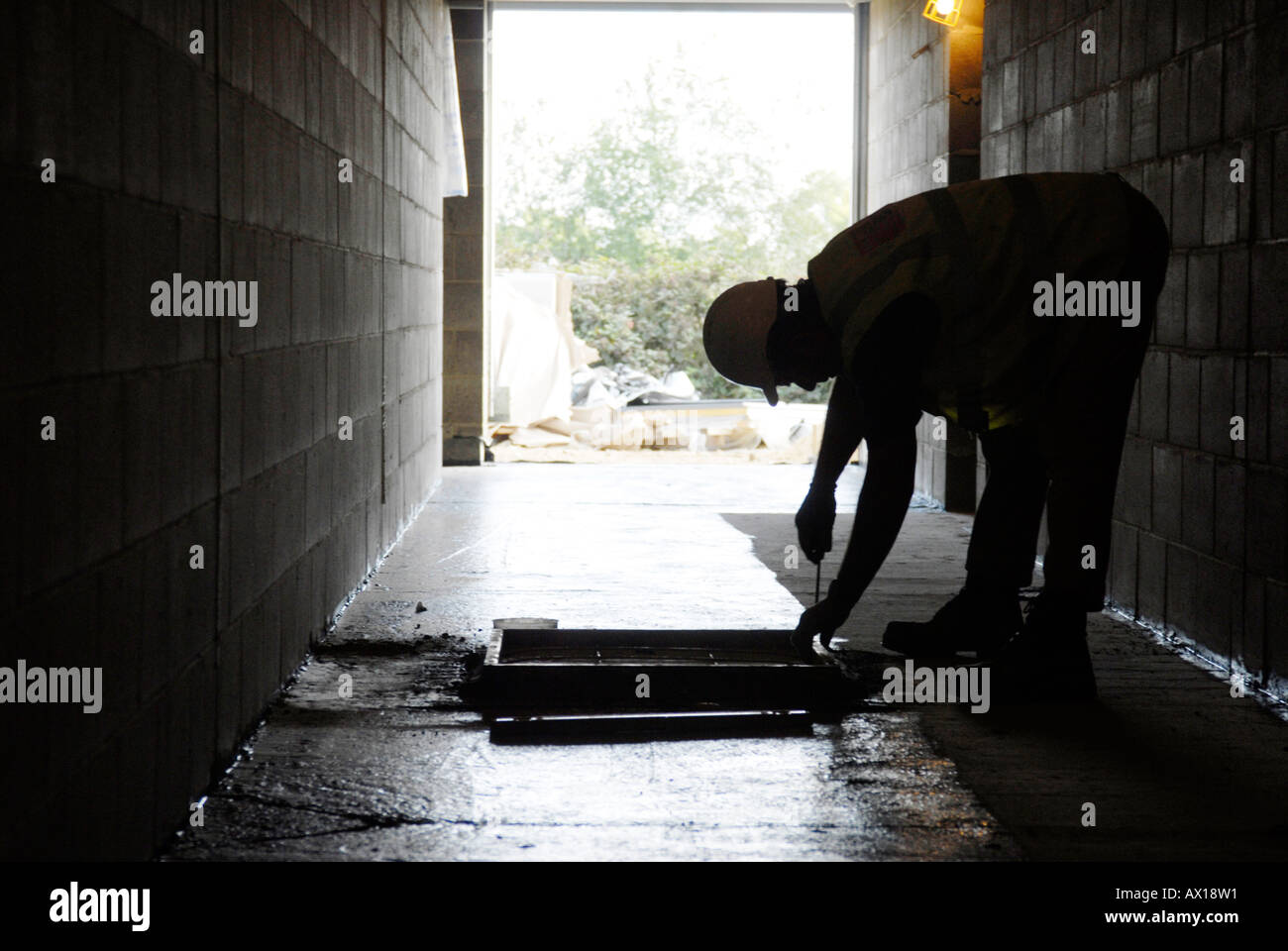Workman on site Stock Photo - Alamy