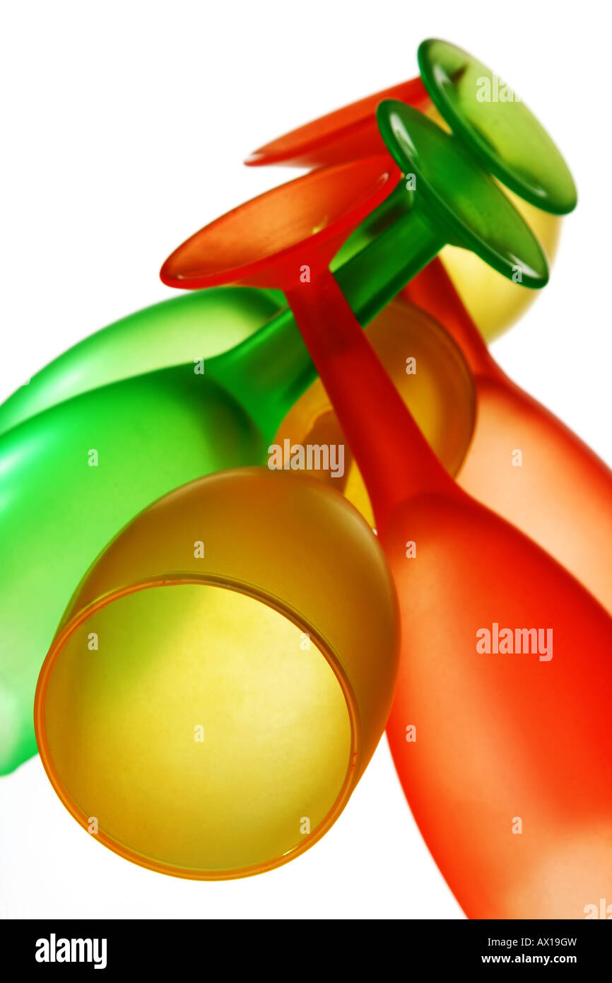 Matted glass set isolated on white background Stock Photo - Alamy