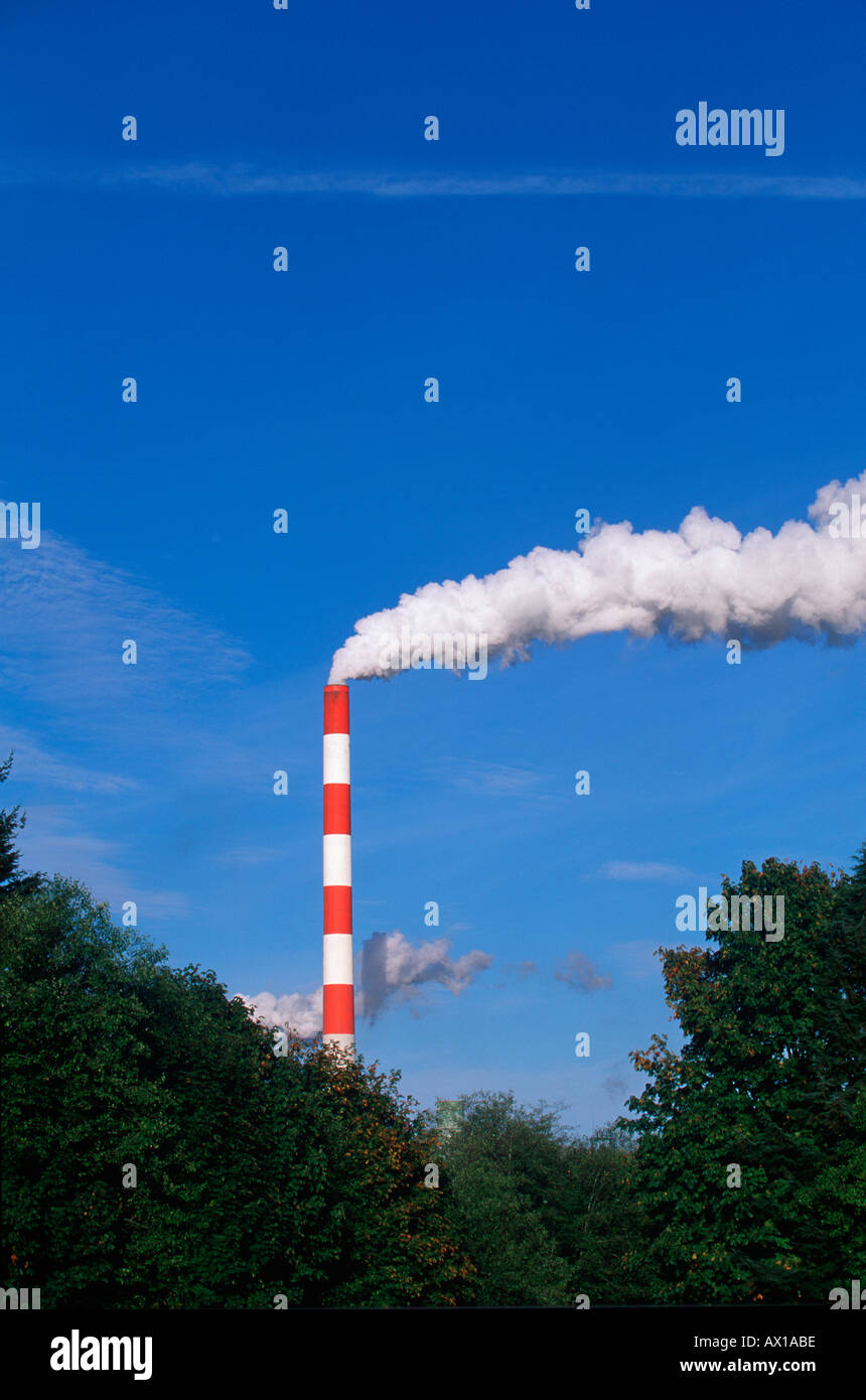 Smoke billows from stack Stock Photo - Alamy