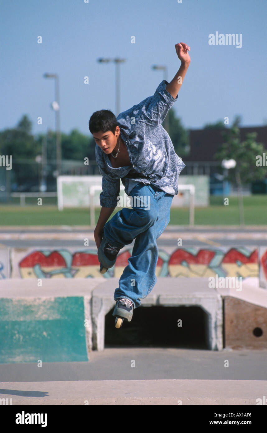 Inline skates and jump hi-res stock photography and images - Alamy