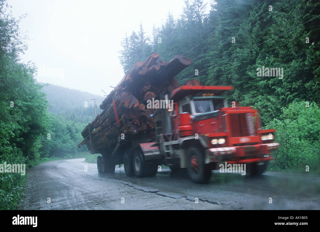 Canada British Columbia Vancouver Island logging industry loaded ...